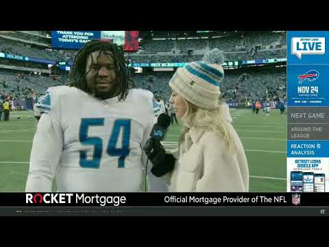 Dannie Rogers Interviews DT Alim McNeil after Detroit Lions Win at NYG ...