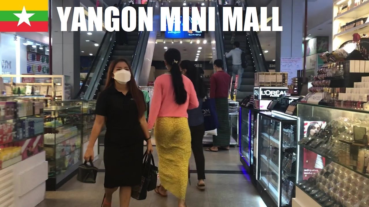 A Mini Mall in Yangon Neighborhood 🇲🇲 - YouTube
