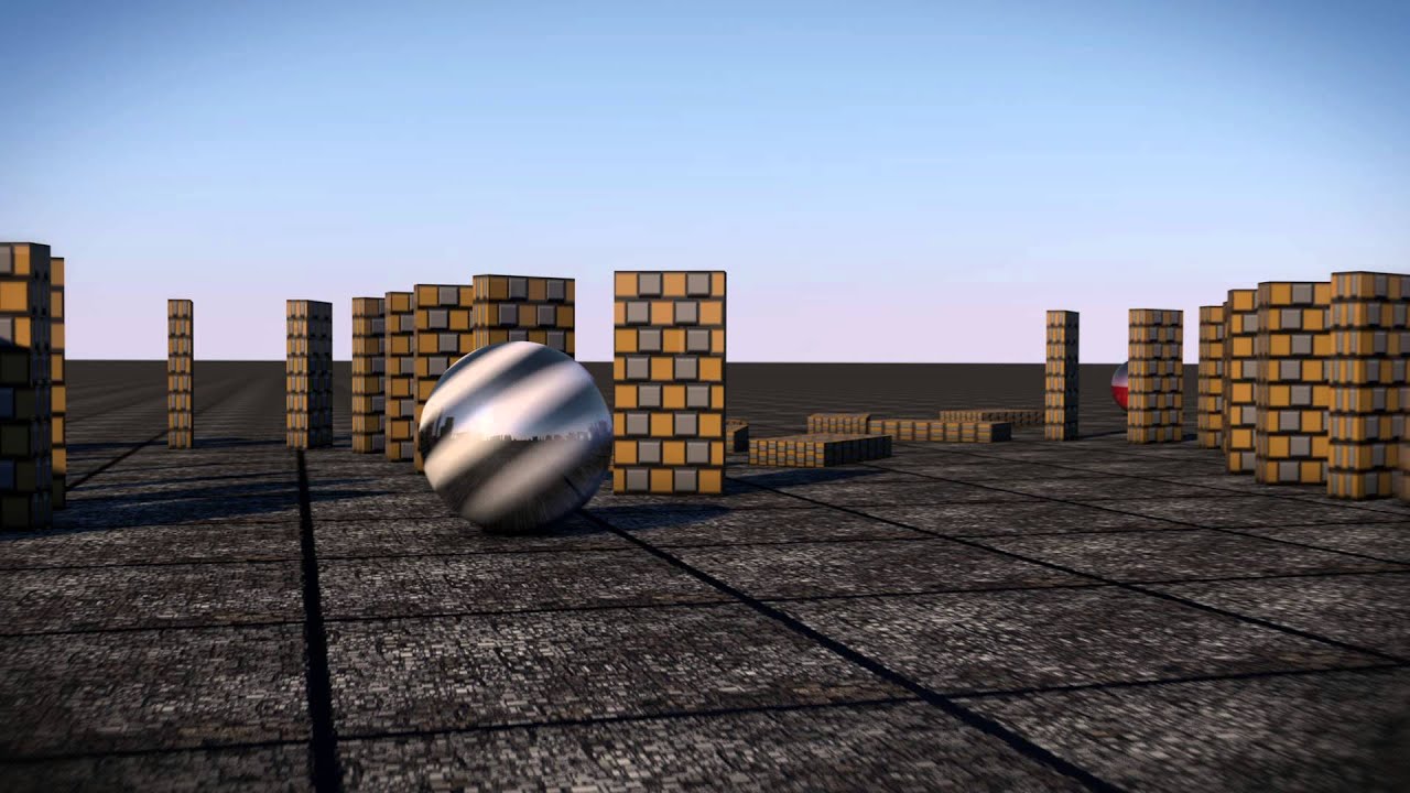 Checkers 3D dynamics Cinema 4D - YouTube