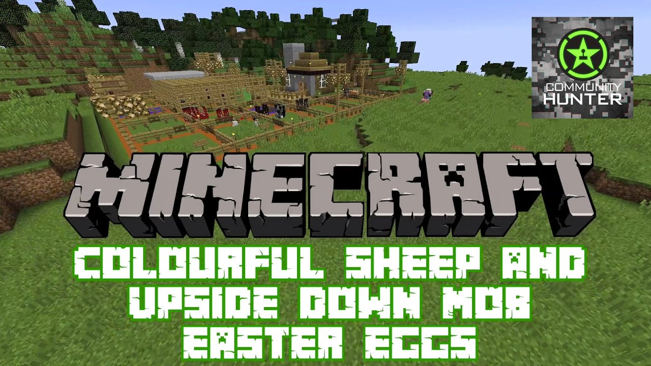 Colorful Sheep and Upside Down Mob Easter Eggs - Minecraft - YouTube
