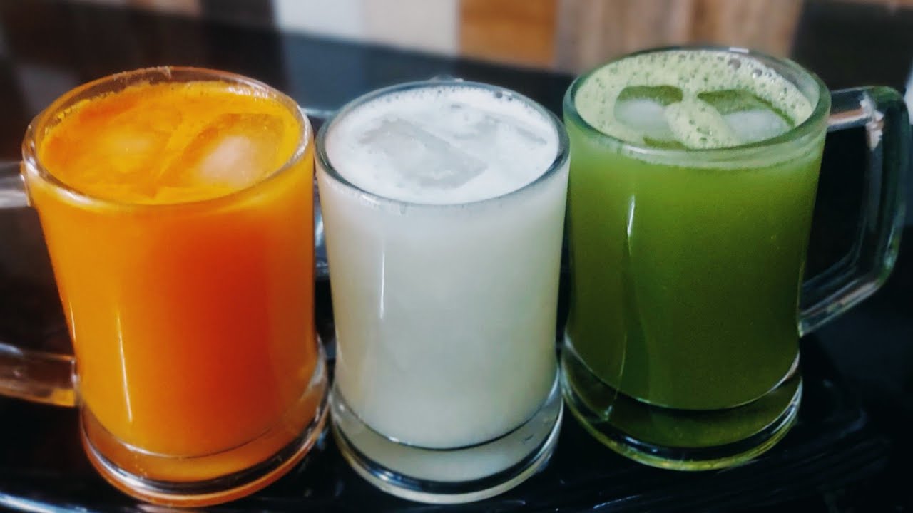 Independence day special Tricolour juice recipe/3tasty juices# ...