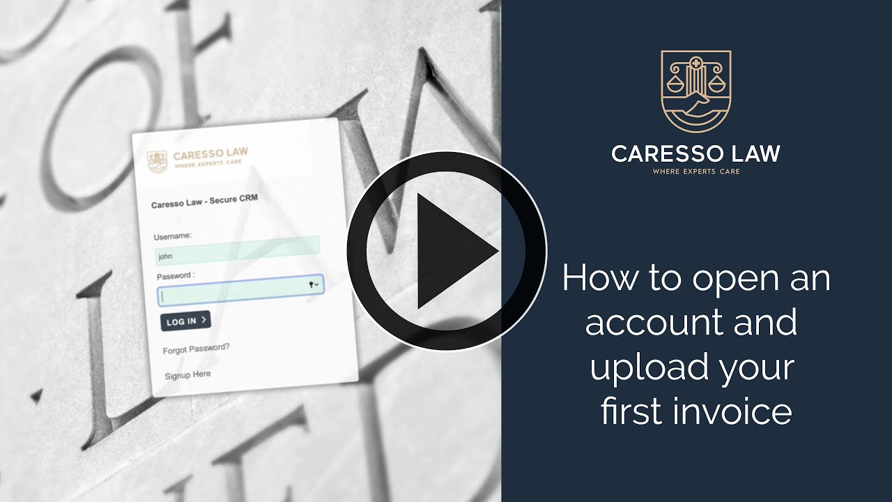 How to create a Caresso Law account - YouTube