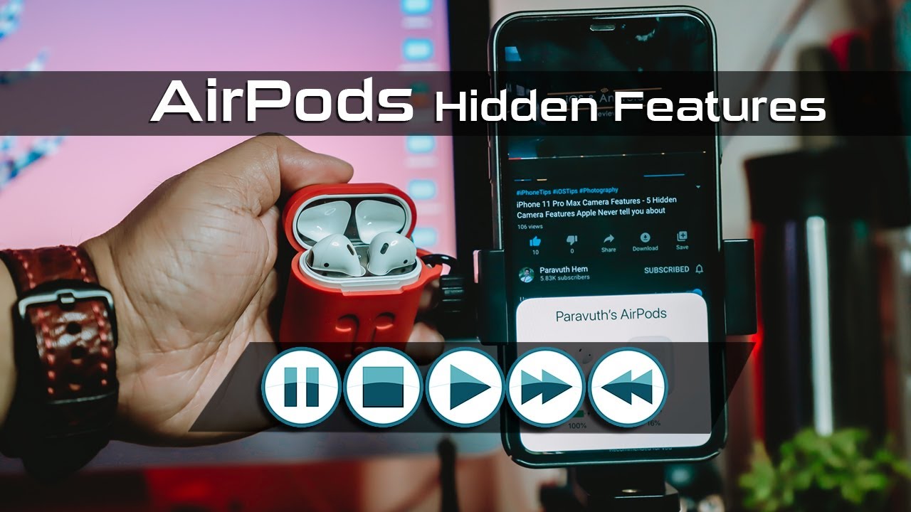 How to Customize your AirPods Features | AirPods Hidden Features - YouTube