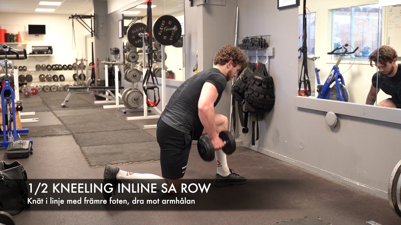 1/2 Kneeling Inline SA Row - YouTube