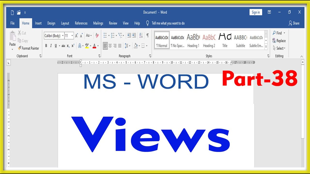 How to use View tab in MS Word | View Tab in MS Word | MS Word View Tab ...