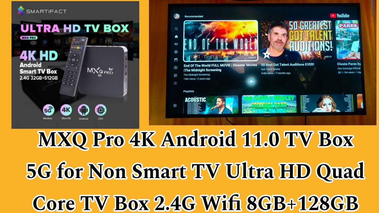 MXQ Pro 4K Android 11.0 TV Box 5G for Non Smart TV Ultra HD Quad Core ...