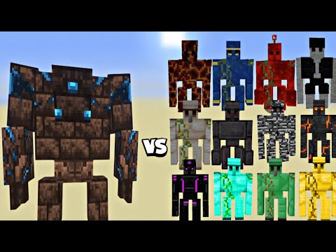 Epic Minecraft fight:Heavy guling sentinel vs all golem's fight # ...