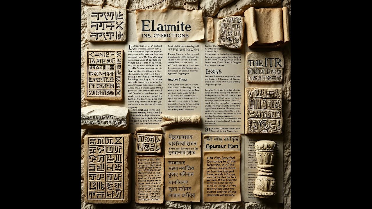 Elamite Inscriptions and Language: Unlocking the Secrets of an Ancient ...