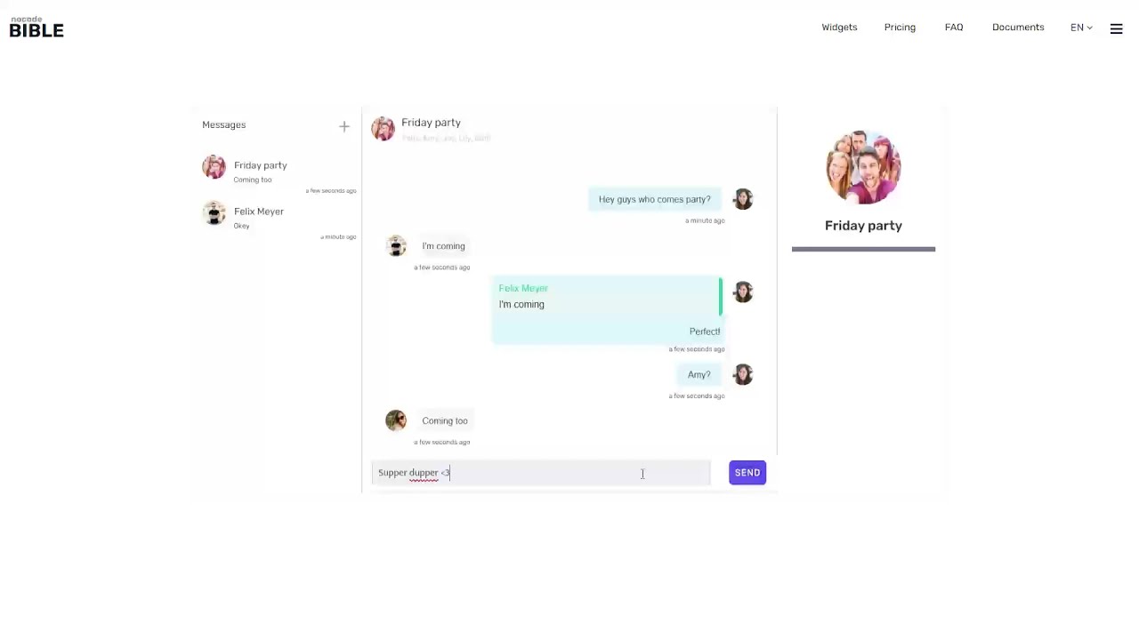 Nocode Bible Advanced Chat Widget | Mini Promo - YouTube
