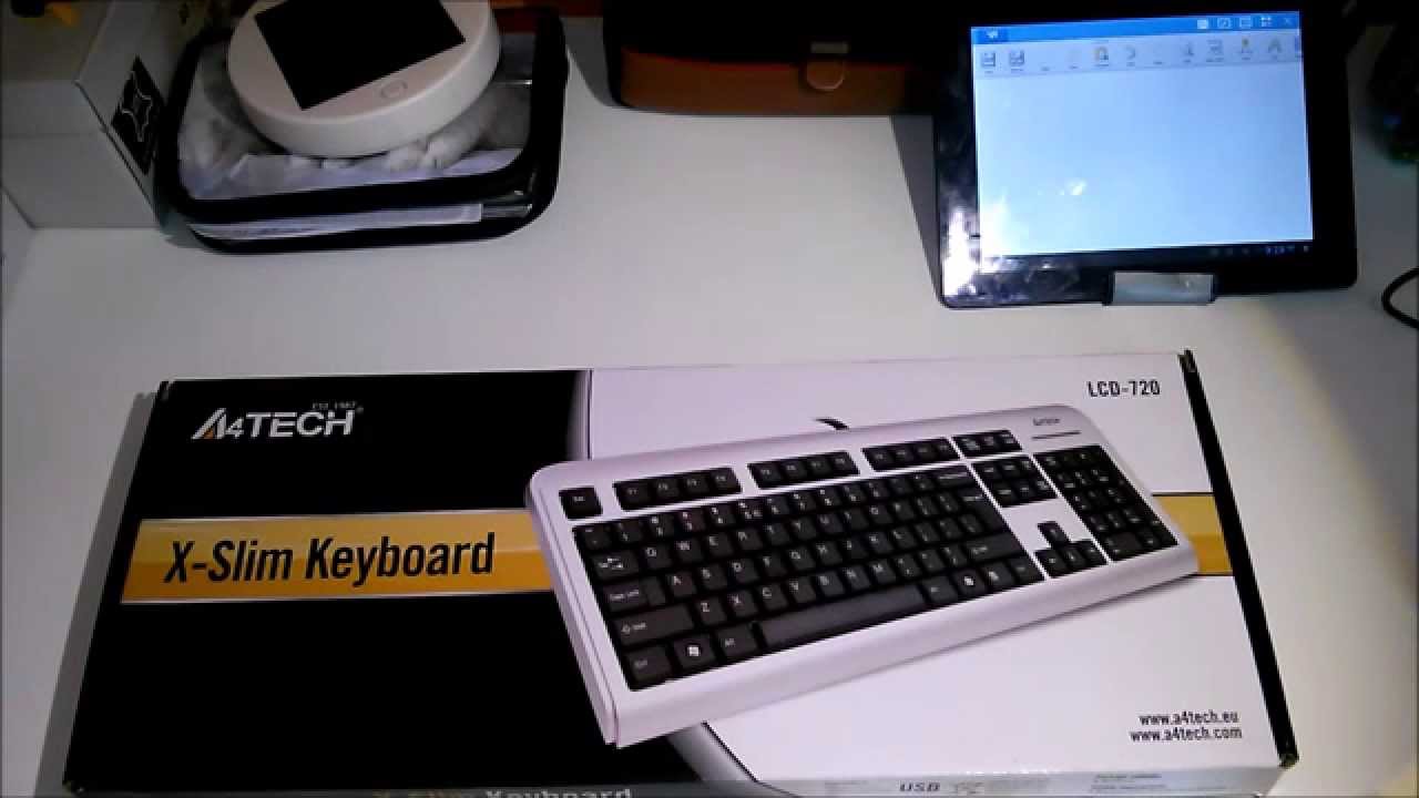 A4Tech LCD-720 x-slim - budżetowa klawiatura (rozpakowanie) HD - YouTube