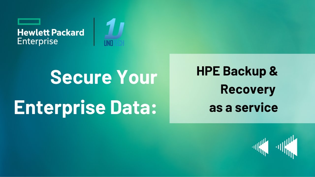 靈活配置、高擴展性、低成本的數據解決方案：HPE Backup and Recovery as a Service - YouTube