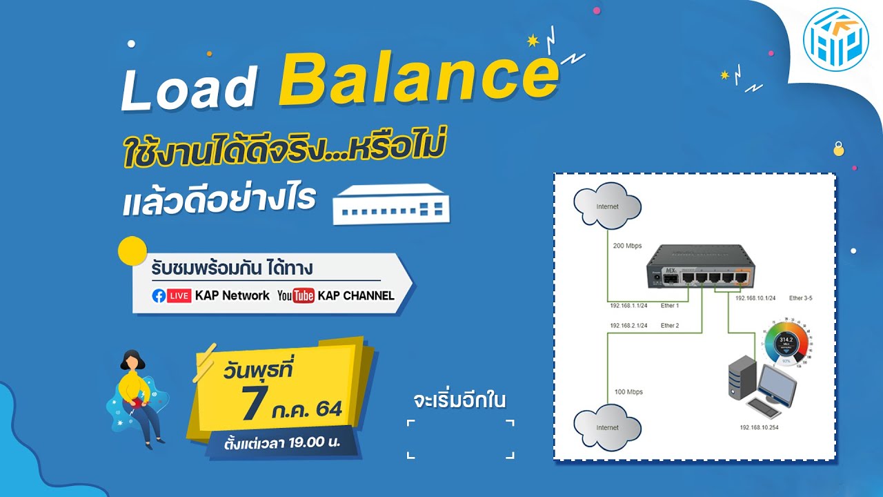 EP.1 มาร่วมพูดคุยเรือง Load Balance ไปด้วยกัน #พุธนี้มีLIVE | By KAP NETWORK - YouTube
