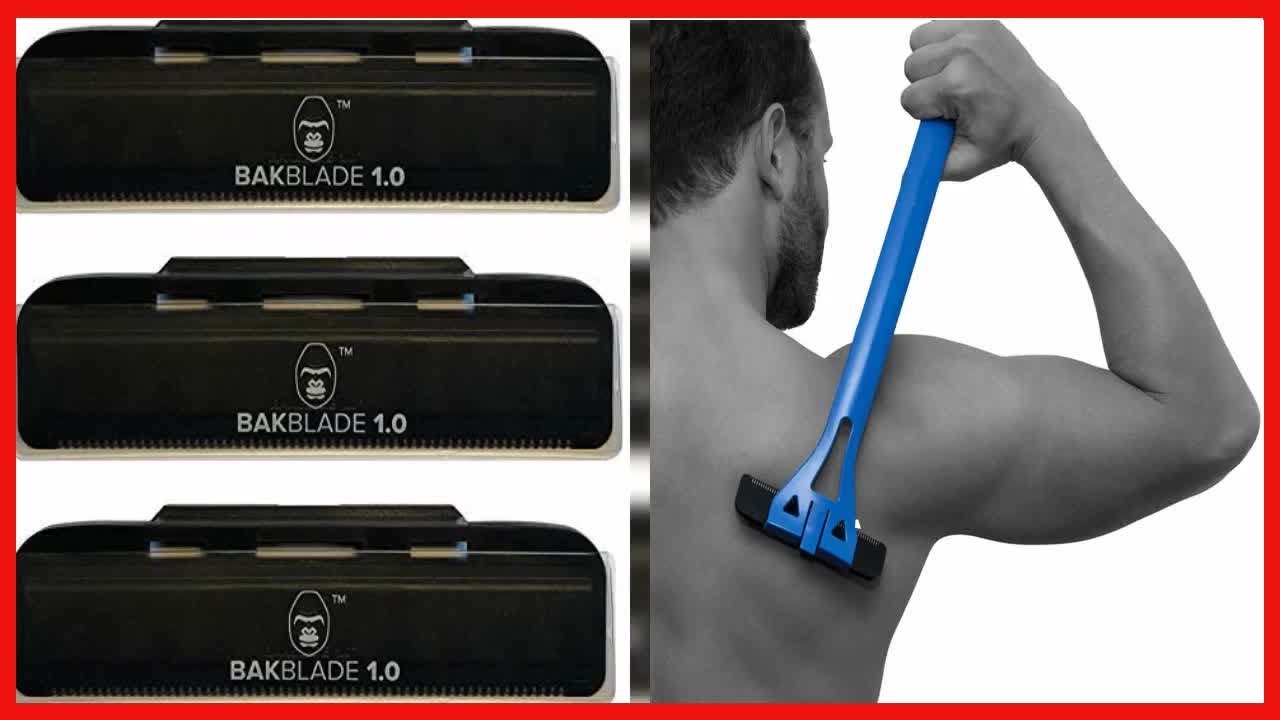 baKblade 1.0 Back Hair and Body Shaver Refill Replacement Cartridges. 4 ...