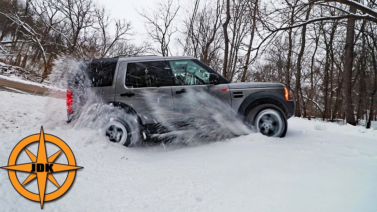 Snowy Ditch Dive in our LR3 - We test the Land Rover in the Snow ...