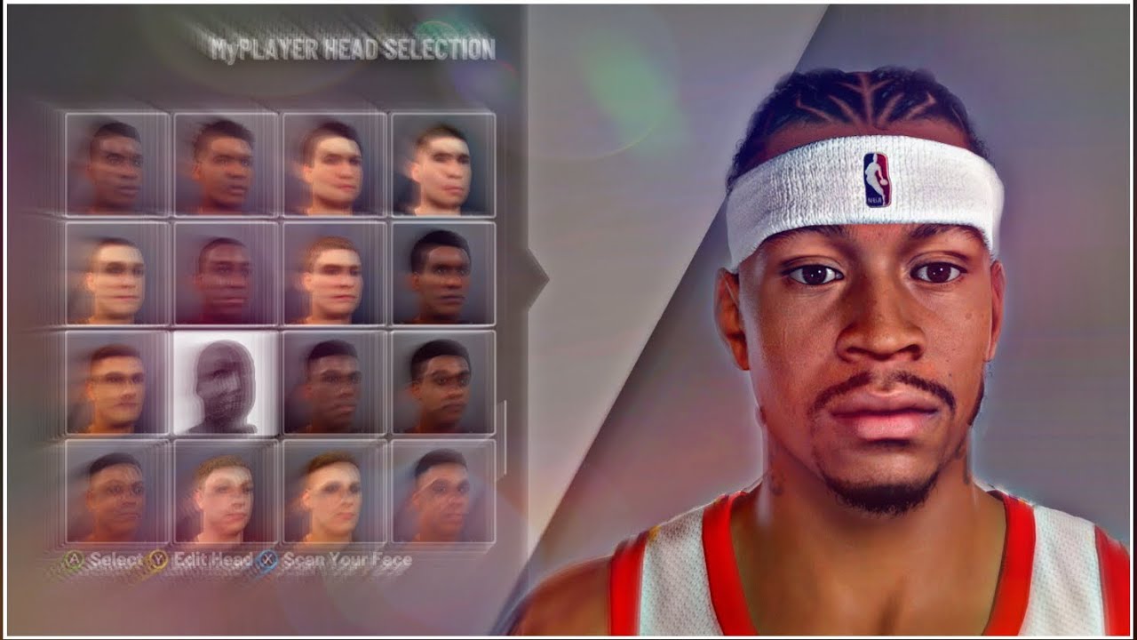 ALLEN IVERSON FACE CREATION TUTORIAL NBA 2K21 - YouTube