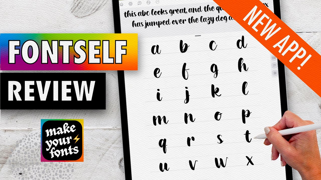 How I Created My Own Font On Ipad Fontself Review And Tutorial Youtube