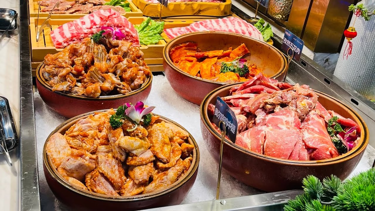 Chinese buffet and Xinjiang Barbecue - YouTube