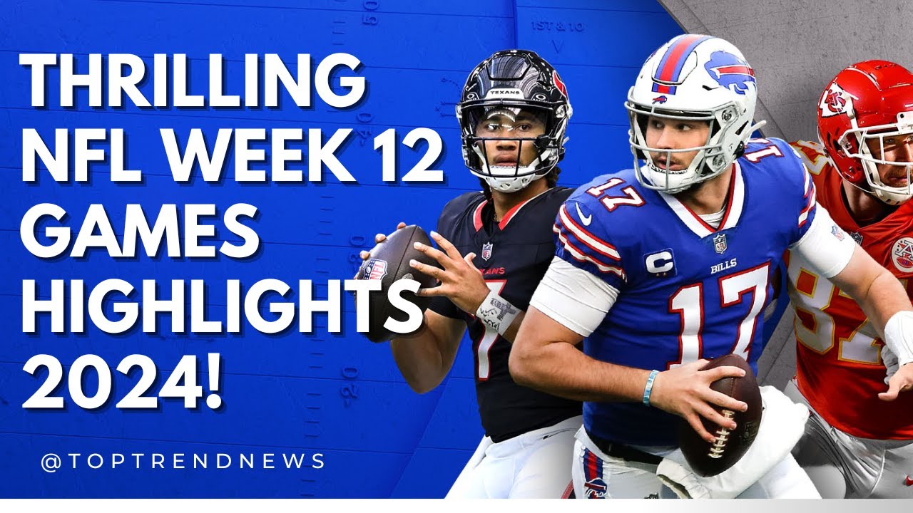 Thrilling NFL Week 12 Game Highlights 2024! - YouTube