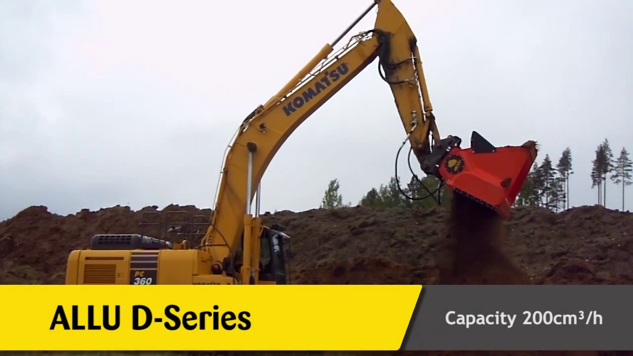 ALLU Transformer Screener Crusher - Screening Peat - YouTube