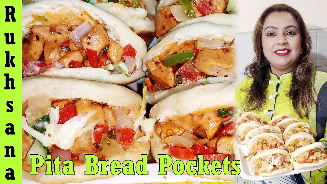 Pita Bread Pockets | Mini Pita Bread Chicken Pockets by ...