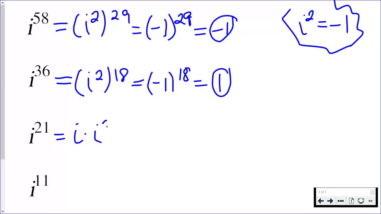 Simplifying Imaginary Numbers - YouTube