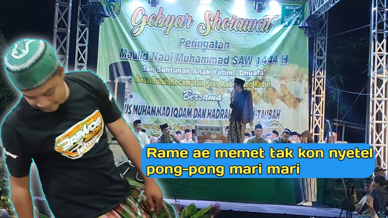 Memet di suruh stel dj pompong oleh gus iqdam gara-gara jama'ah rame ...