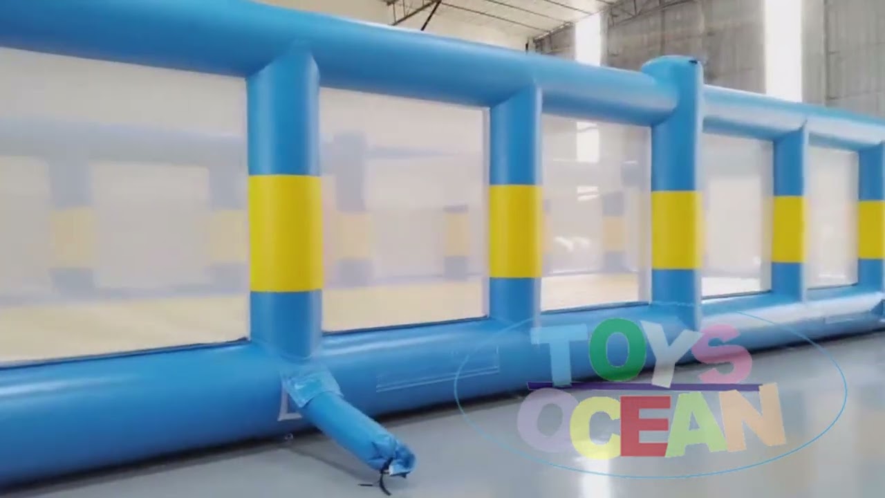 inflatable beach volleyball court 14X7M - YouTube