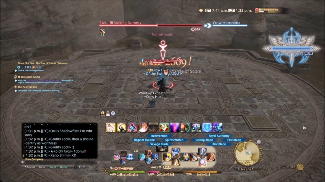 FFXIV 4.0 Basic PLD rotation [ilvl 292, SSS-2892.19 DPS] - YouTube
