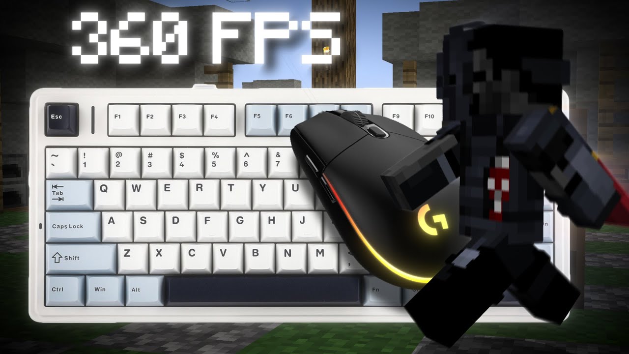 20+ Minutes of Hypixel Skywars Keyboard & Mouse Sounds | 360 FPS - YouTube