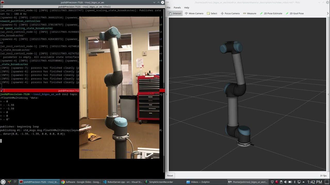 Demo - ROS2 Driver for Universal Robot CB2 UR5 - YouTube