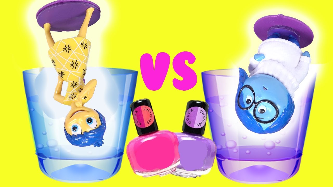 Inside Out 2 Movie DIY Color Changing Nail Polish Custom with Joy and ...