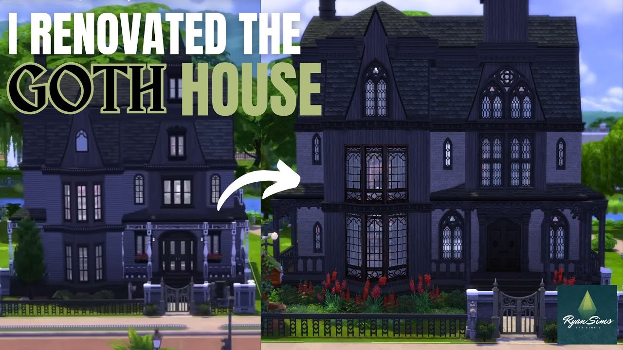 I renovated the Goth house in The Sims 4 - YouTube