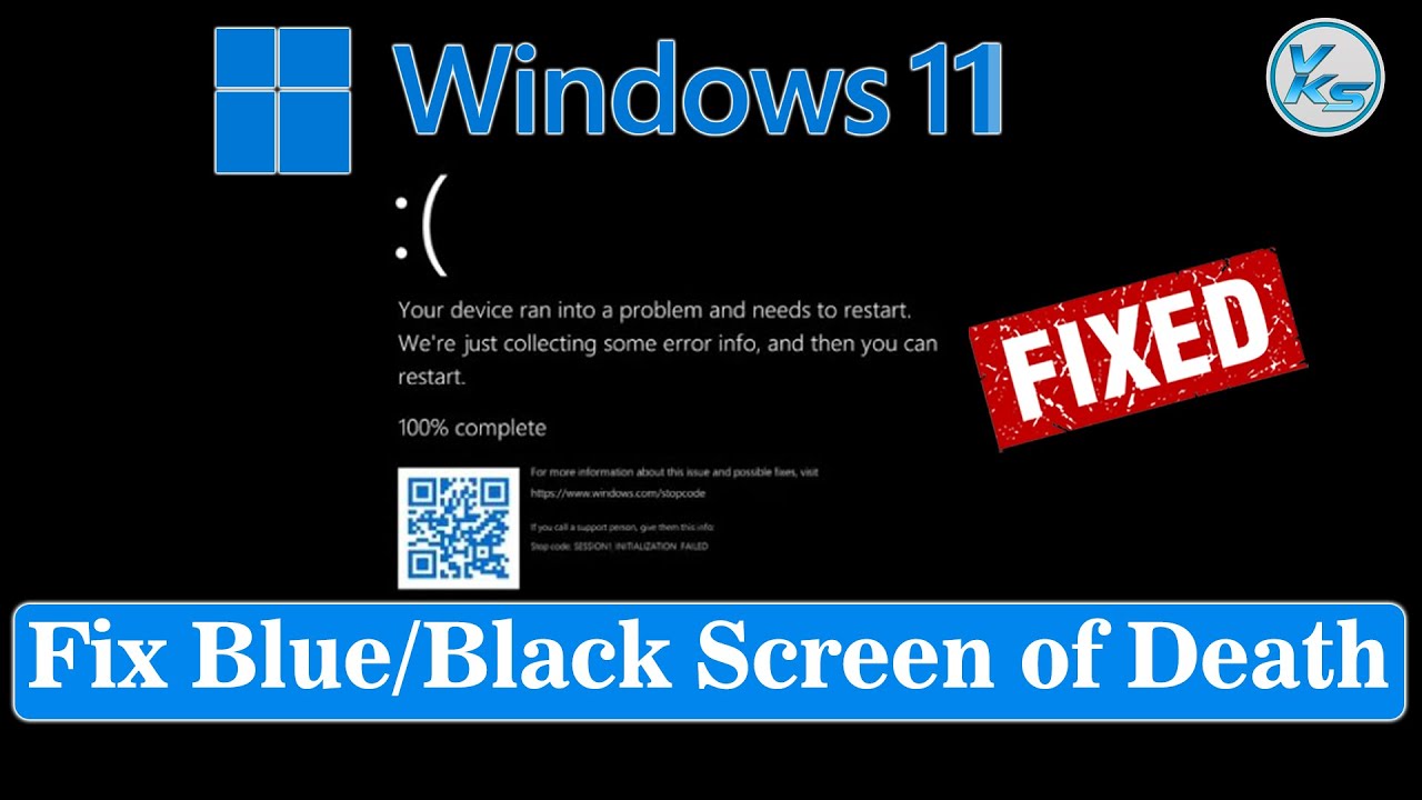 How To Fix Blue/Black Screen Of Death On Windows 11 - YouTube