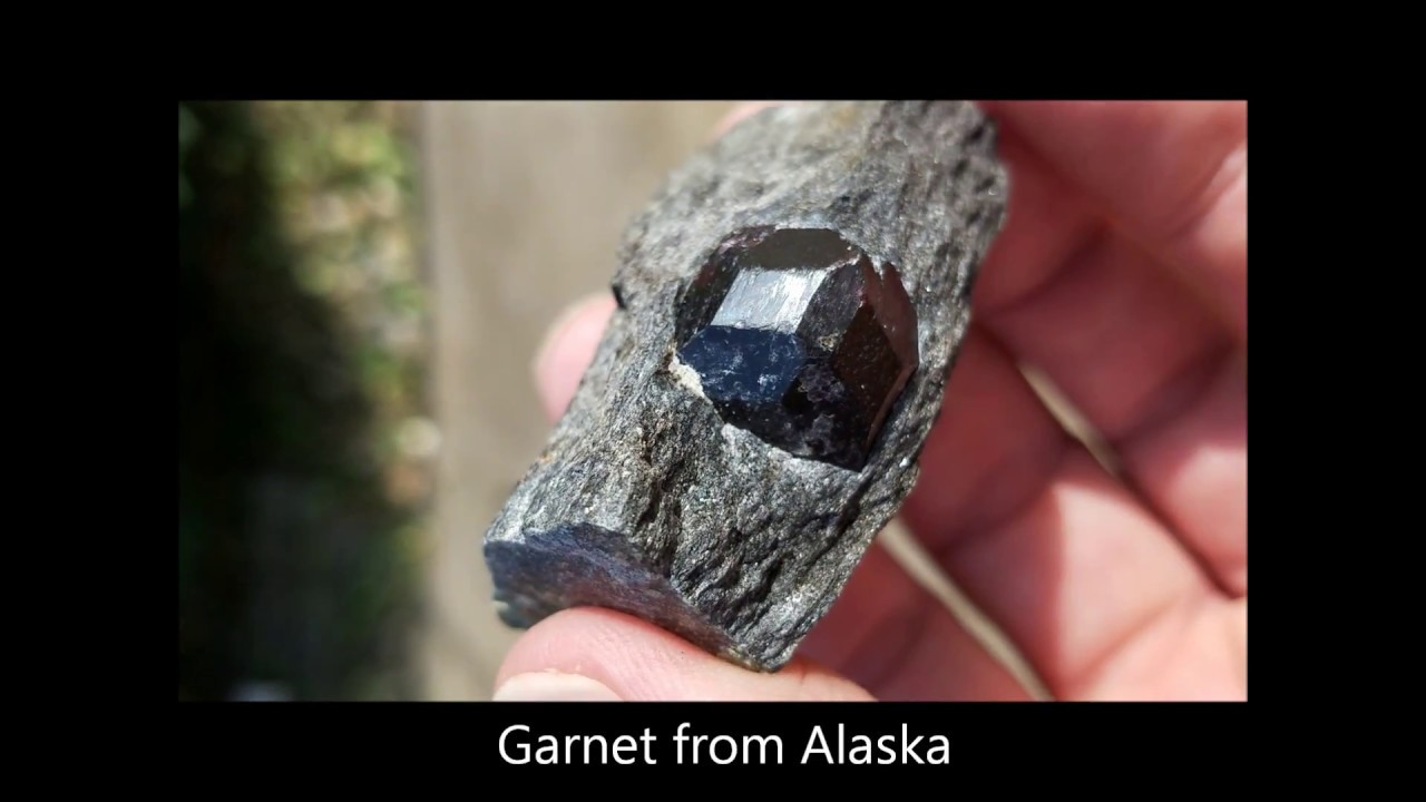 $25 garnet crystal in matrix - alaska - YouTube