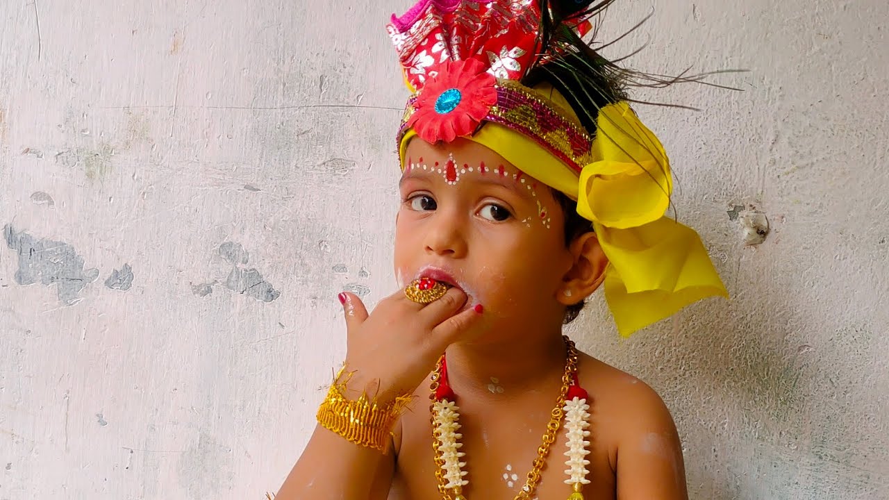 Happy Janmashtami ll Jay shree krishna ll ♥️♥️ Little Krishna Piku ll ♥ ...