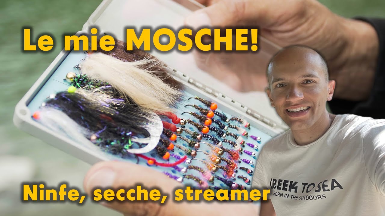 Le mie MOSCHE! Ninfe, secche, streamer. Pesca a mosca trota, temolo, cavedano, luccio, saltwater ...