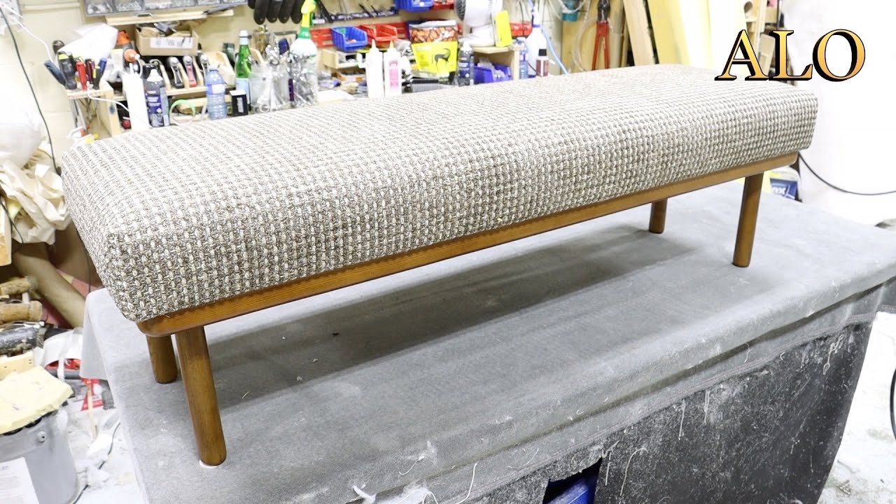 How to reupholster a bench - ALO Upholstery - YouTube