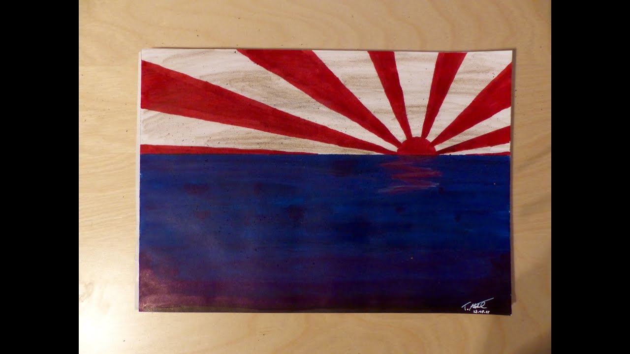 Rising Sun - speed drawing - YouTube