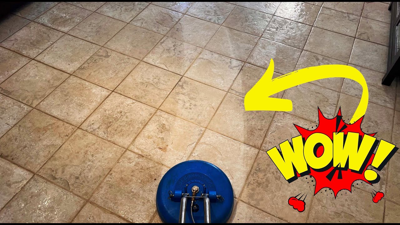 Heavy Duty Tile Floor Cleaning in Orange County! - YouTube