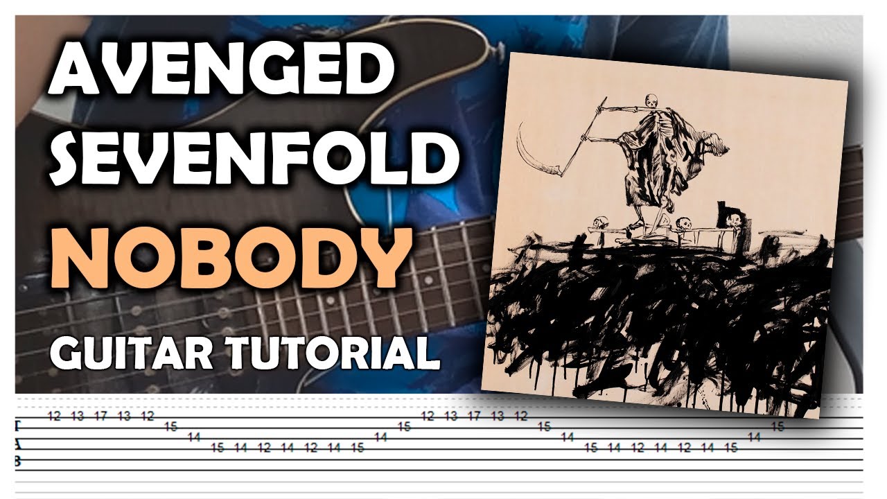How to play NOBODY by AVENGED SEVENFOLD in DROP D! (Main Riffs +TABS ...