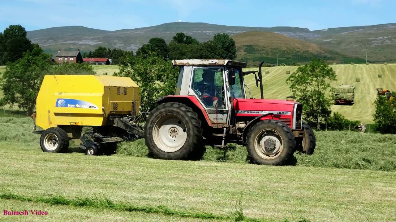 Hay-Making and Collecting with New Holland Baler and Masseys. - YouTube