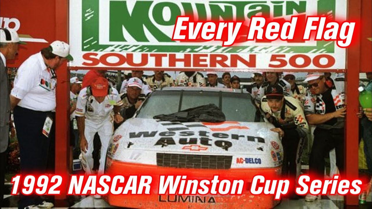 Every Red Flag: 1992 NASCAR Winston Cup Series - YouTube