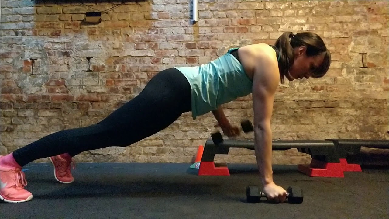 Renegade row and push up - YouTube