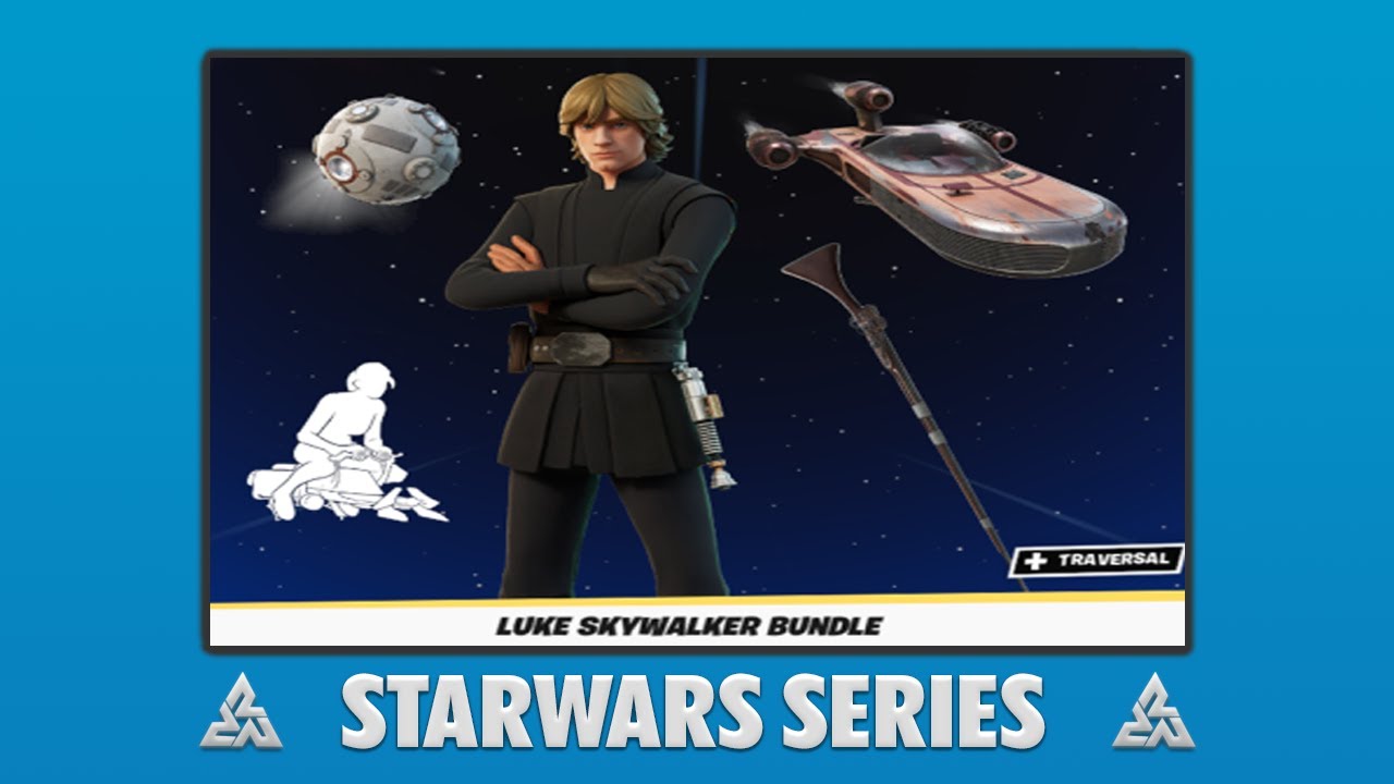 Fortnite Luke Skywalker Star Wars Series Bundle Showcase - YouTube