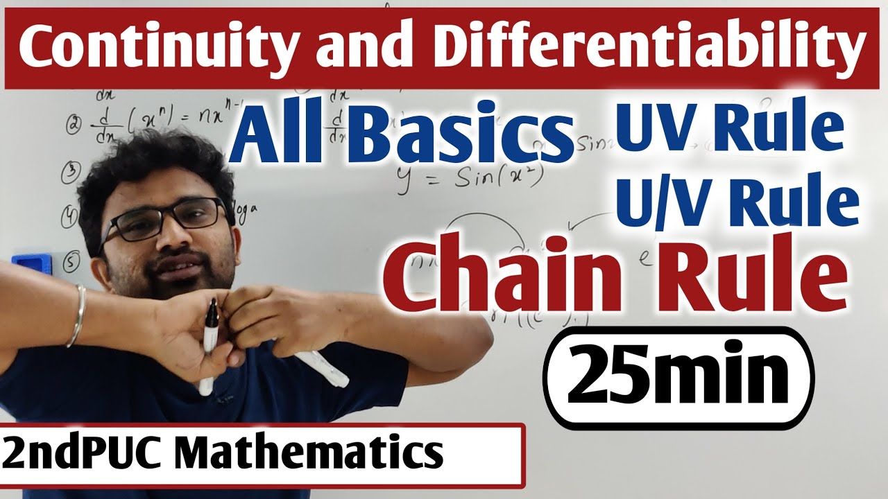 2ndPUC Mathematics | Continuity and Differentiability | Basics Chain ...