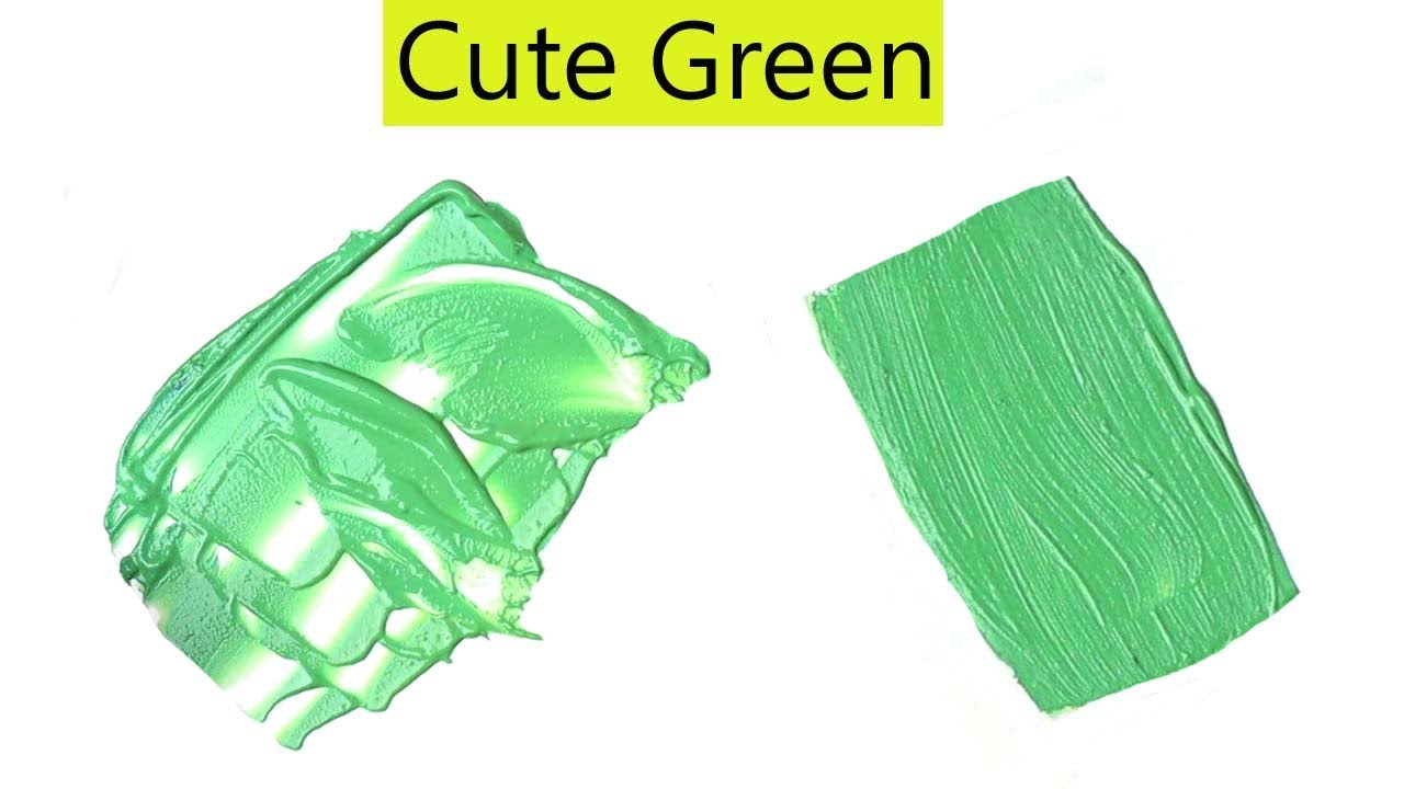 Cute Green Color - How To Make Cute Green Color - Color Mixing Video ...
