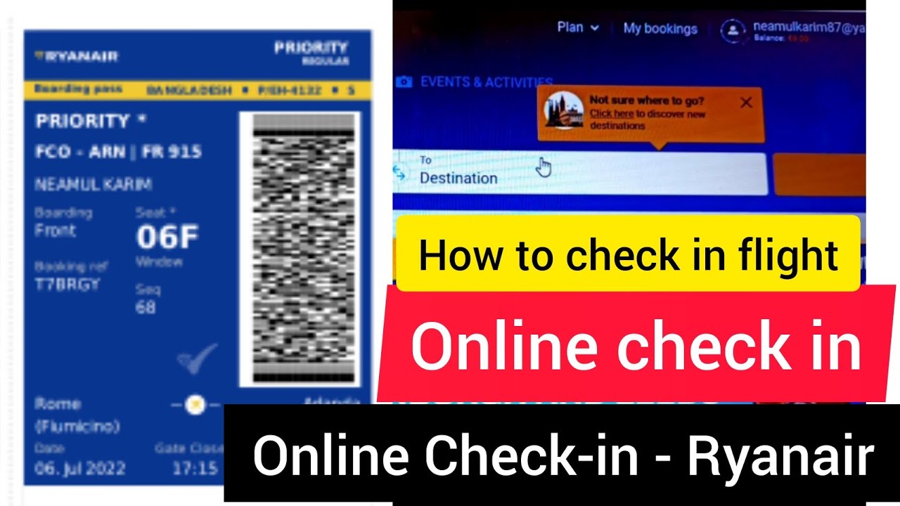 Check-in - Ryanair,How to check in online,Before Your Flight.বোর্ডিং ...