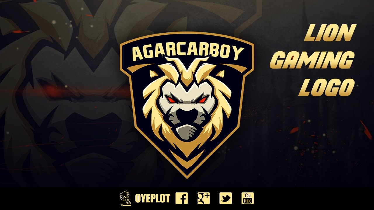 Lion Gaming Logo | Speedart | Illustrator - YouTube
