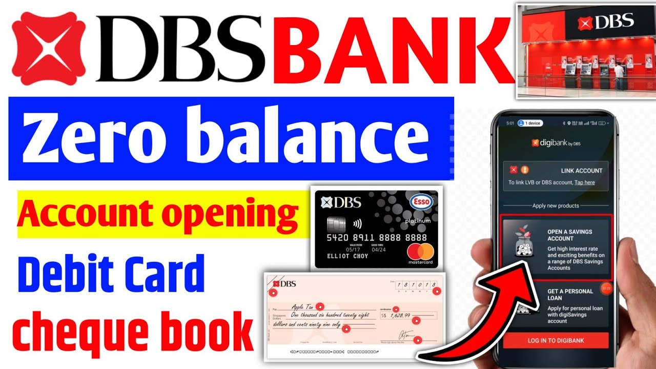 DBS BANK Zero balance account opening Online Mobile se Digibank Khata ...