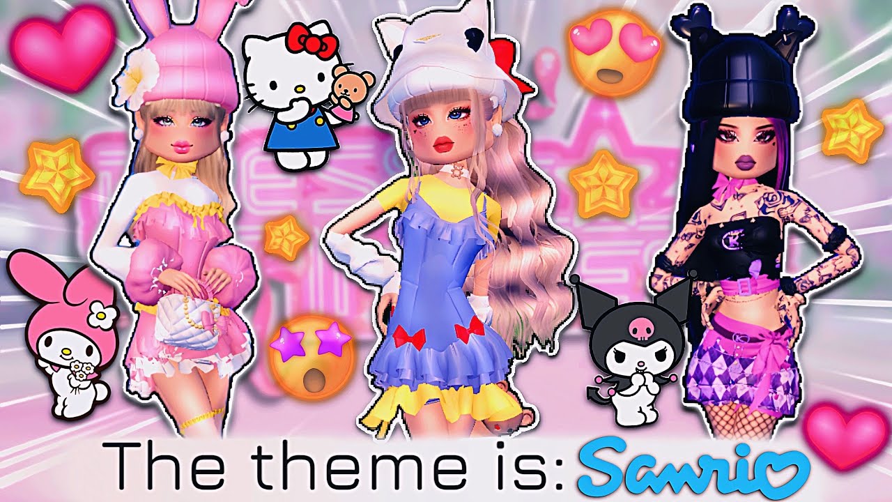 Recreating SANRIO Characters In DRESS TO IMPRESS Updated! ROBLOX Hello ...
